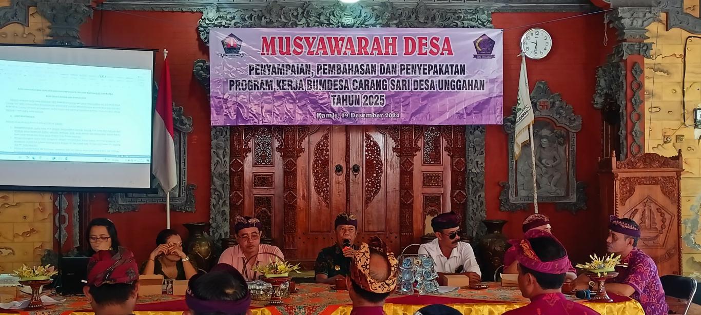 Musyawarah Desa, BUMDESA Carang Sari Desa Unggahan - Website Desa Unggahan